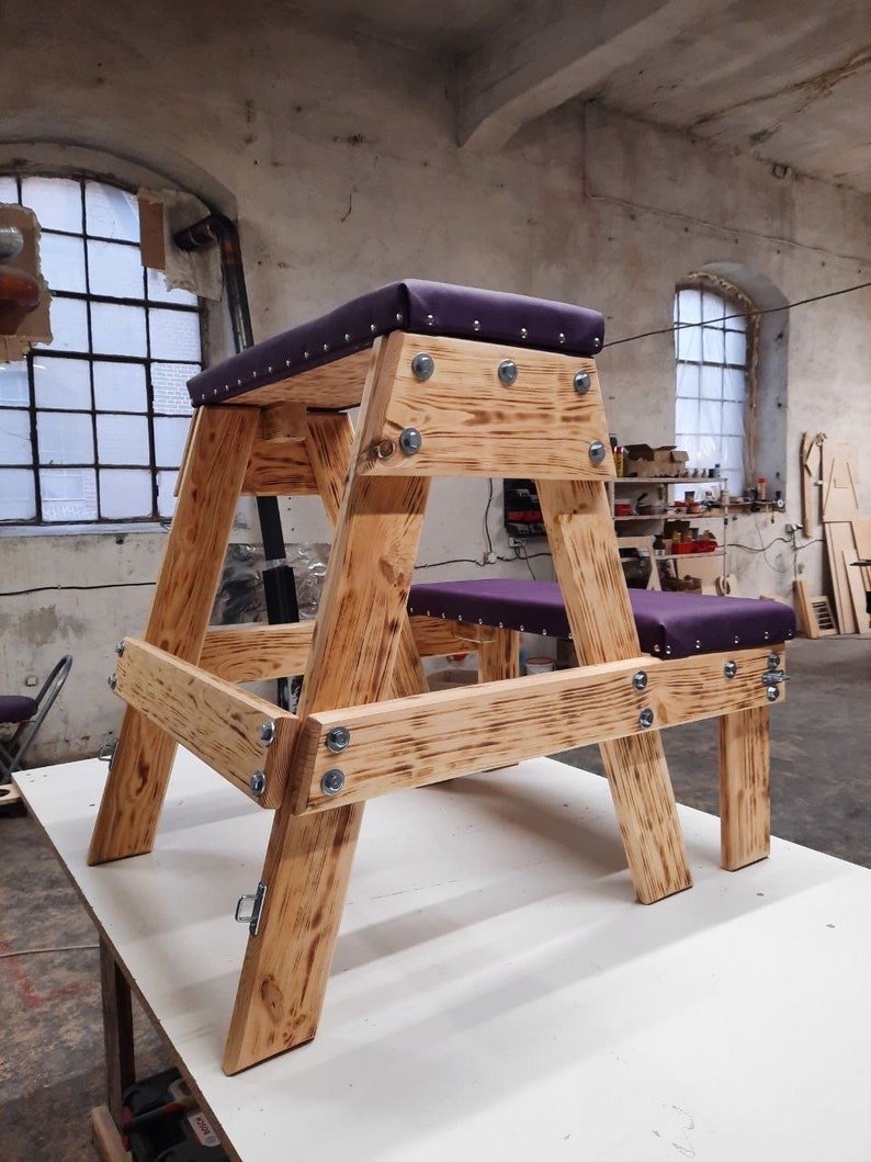 Handcrafted BDSM Wooden Soft Bench - Perfect Dungeon Spanking Equipmen ...